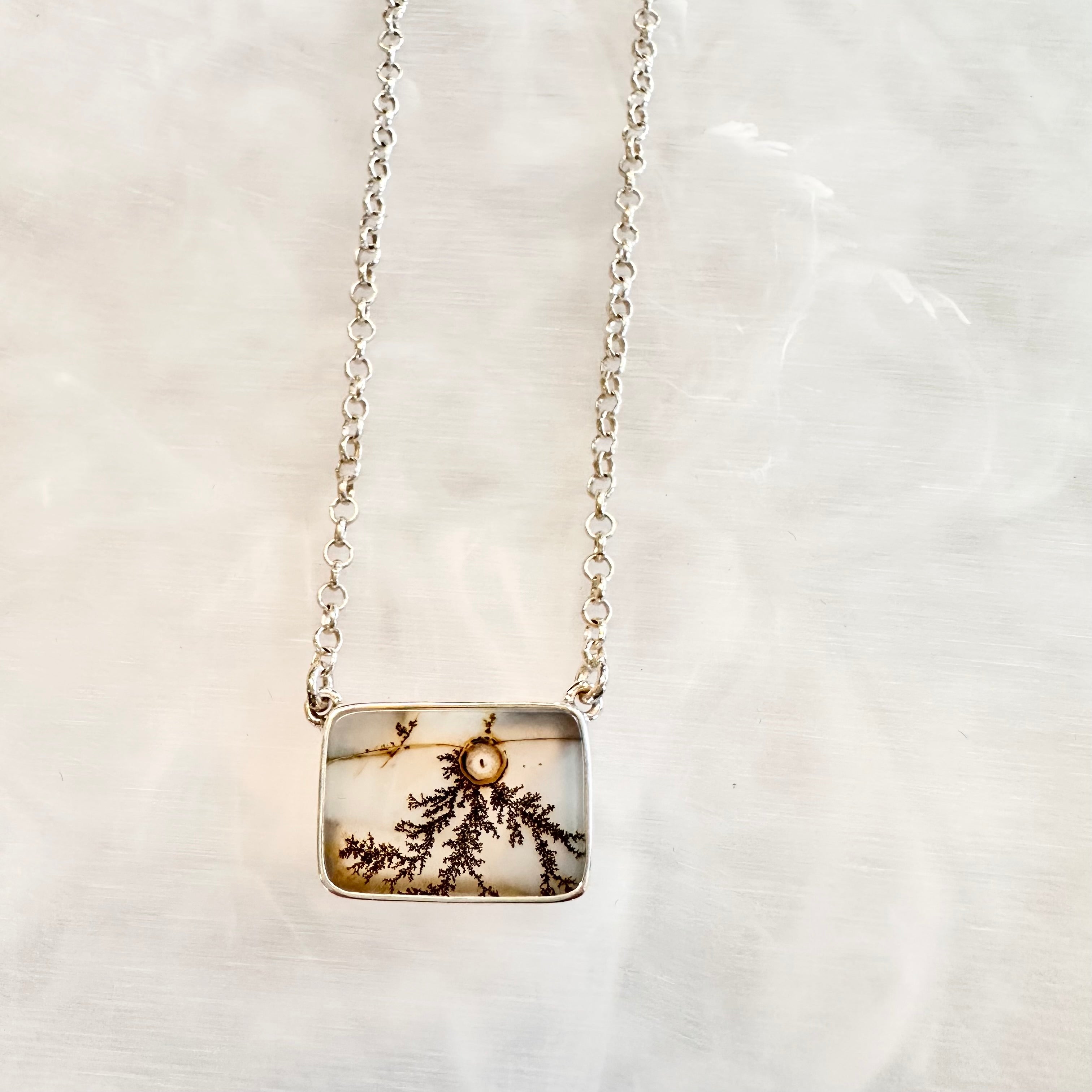 Rectangle Dendrite Necklace – Rare and Beautiful