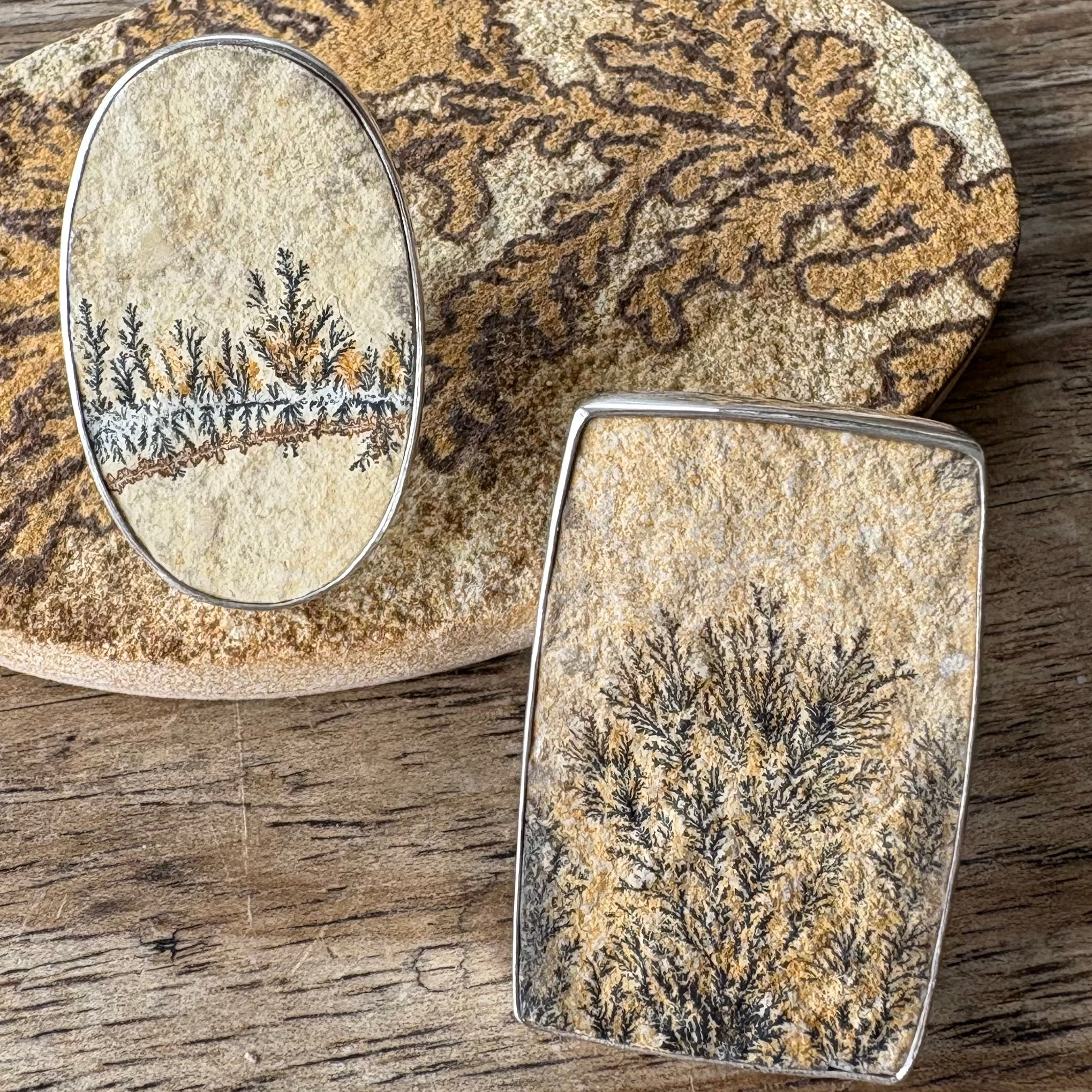Sand Stone Dendrite Rings – Rare and Beautiful